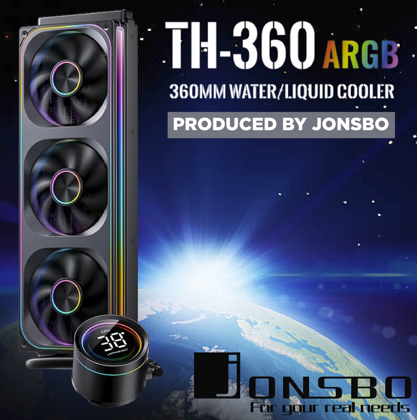 JONSBO TH-360 ARGB | BLACK / WHITE | 360MM | CPU AIO LIQUID COOLER ...