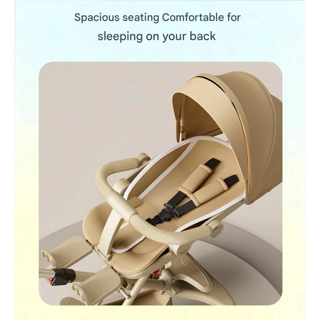2 Way Reclining Baby Stroller Foldable Can sit or lie down Magic Trolley 360° Putaran | Shopee ...