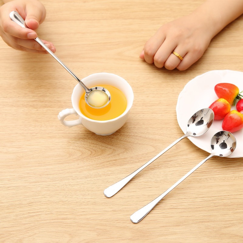 Sudu Kecil Ins Korean Style Stainless Steel Spoon Slush Spoon Beverage ...