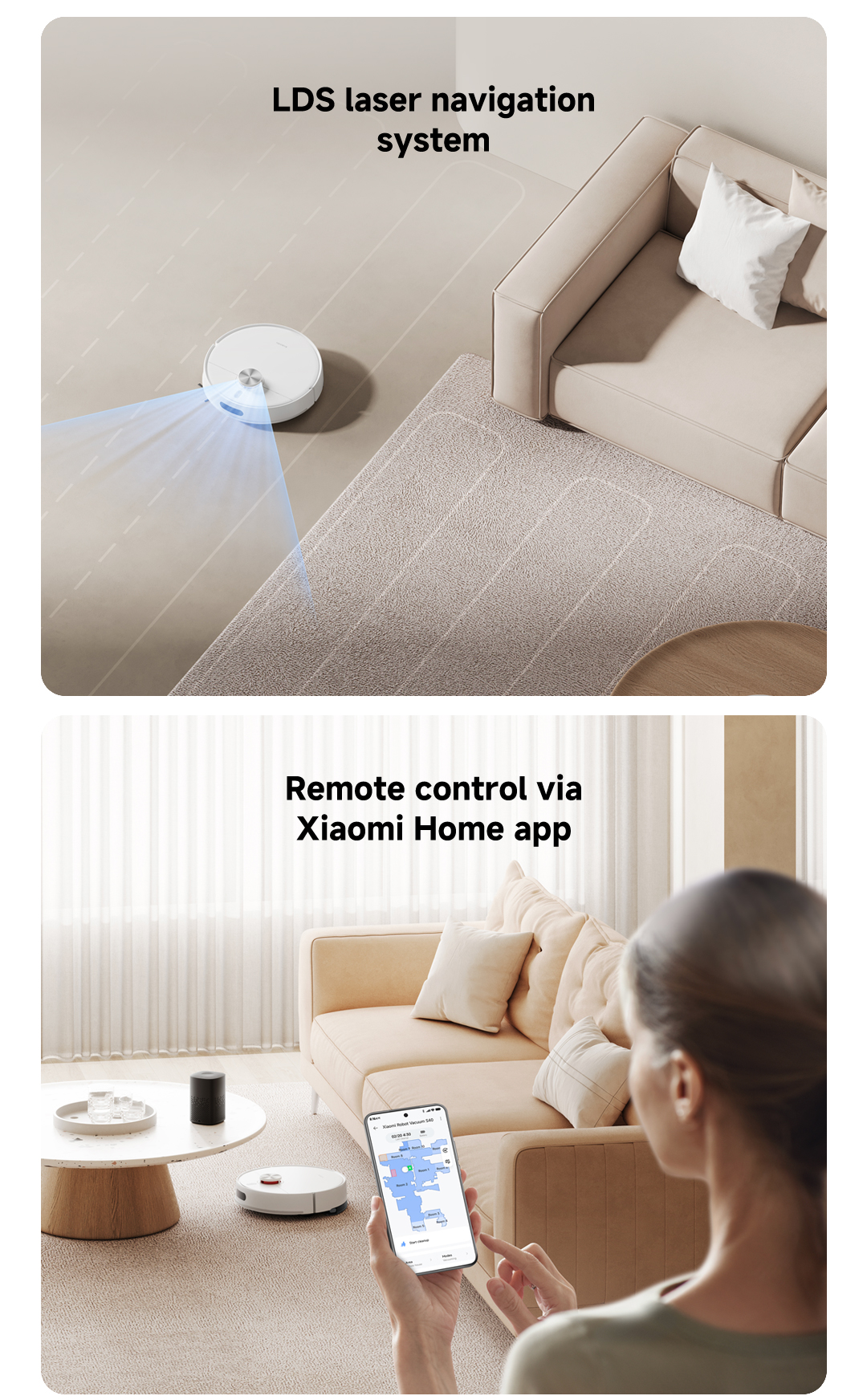 Xiaomi Robot Vacuum S40 | LDS navigation | 10,000Pa | Anti-tangle - Vivid Concepts