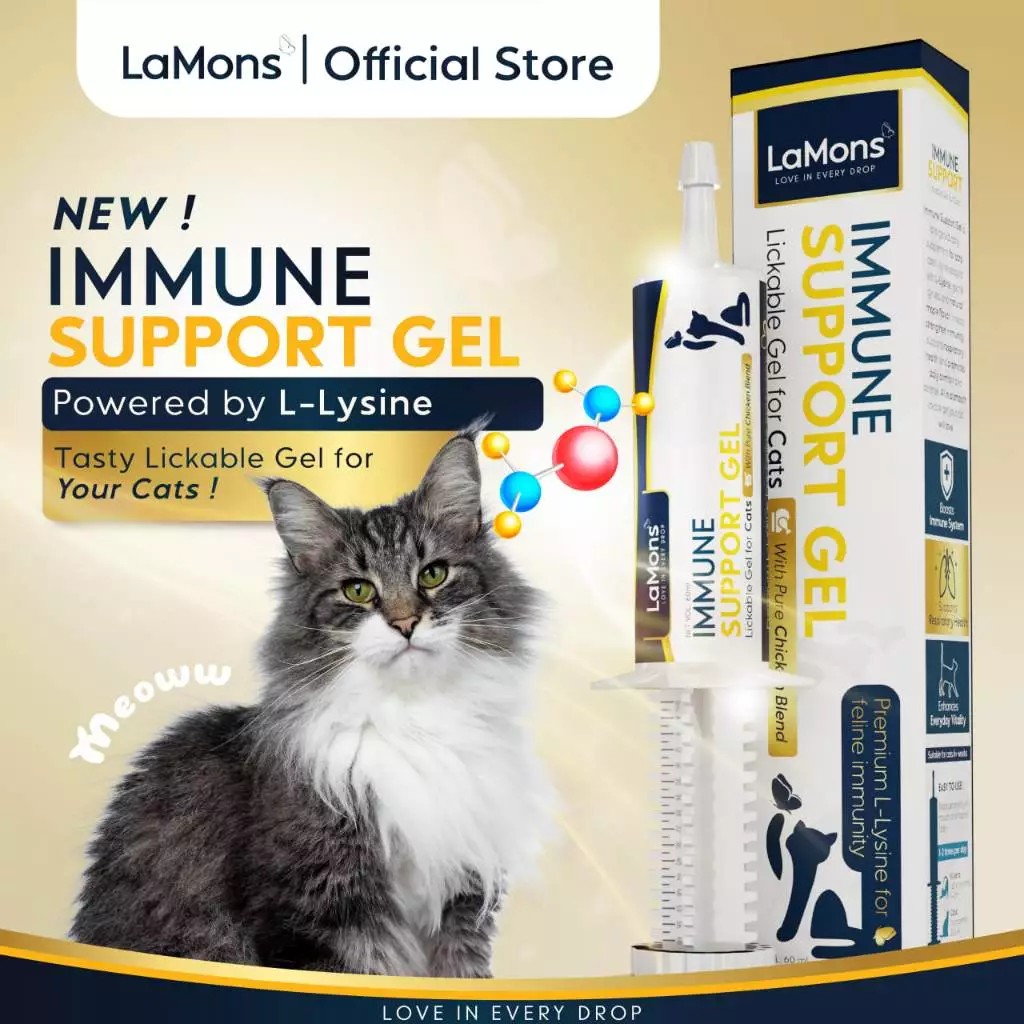 LaMons Vitamin Kucing Immune Supports Gel ( Lickable Gel For Cats ...