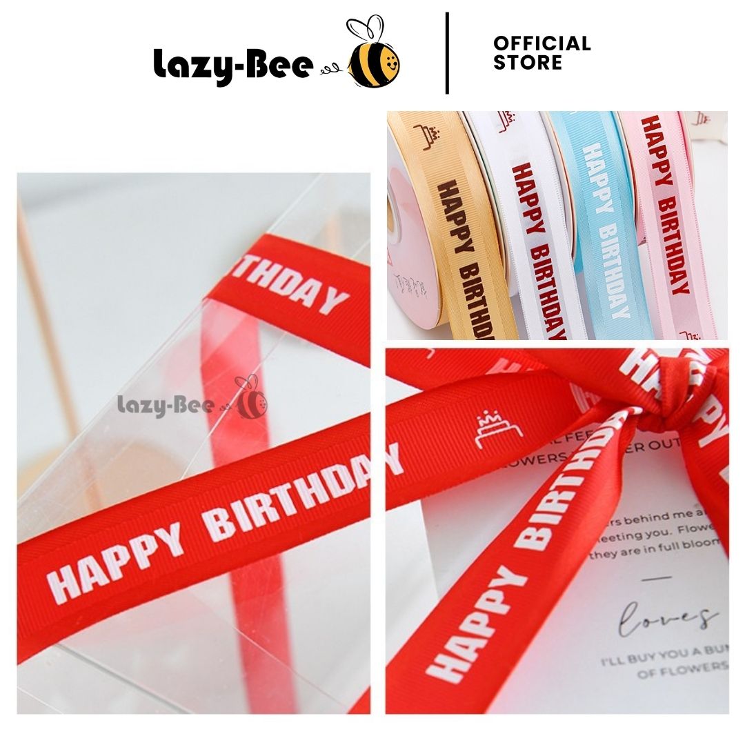 LAZY BEE Happy Birthday Party Ribbon Selamat Hari Jadi Reben Riben ...