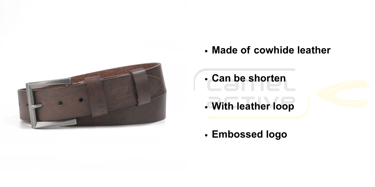camel active Premium Genuine Cowhide Leather Men's Belt Oil Pull Up ...