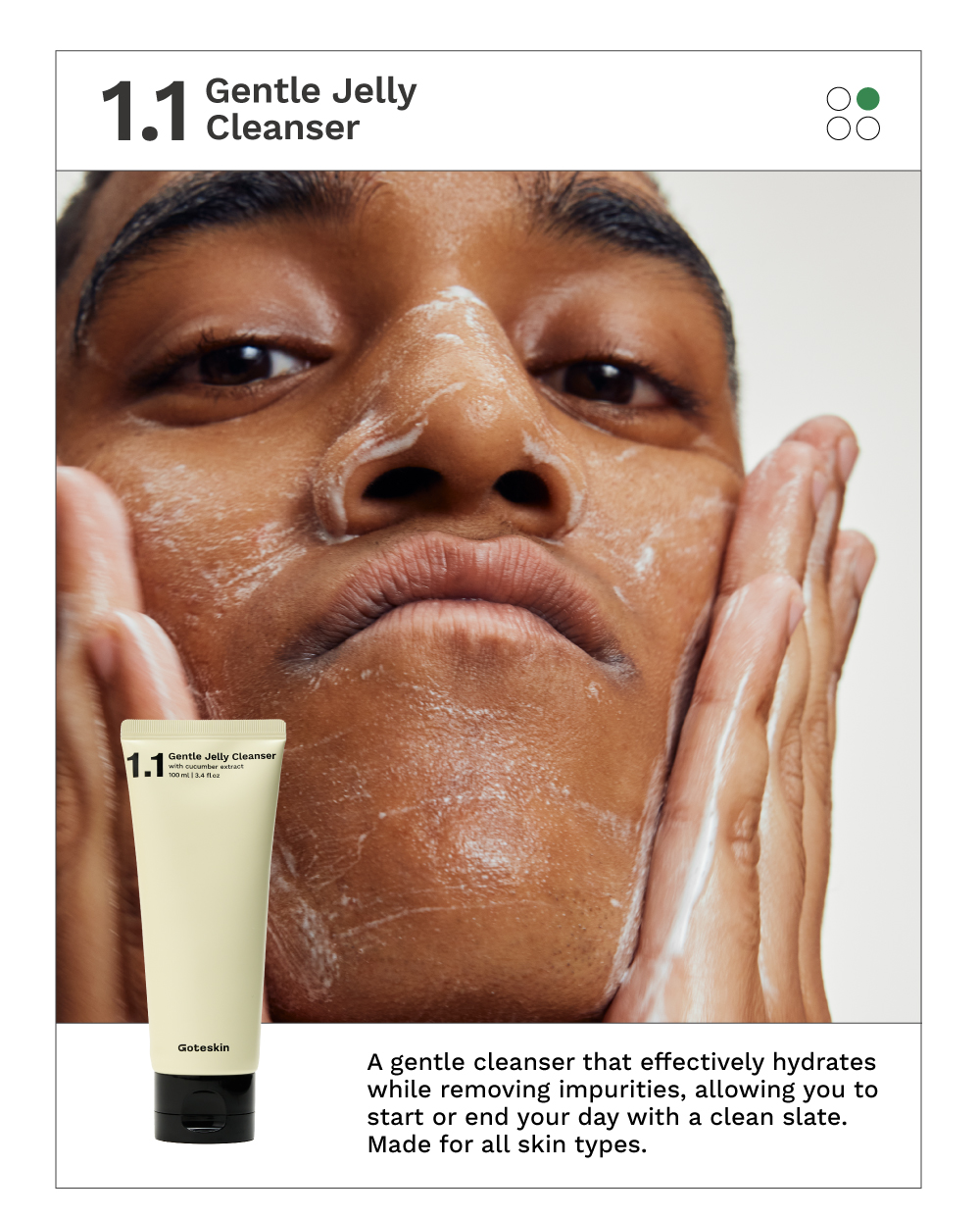 Goteskin Gentle Jelly Cleanser (100ml) - Ligtweight Gel Face Wash ...