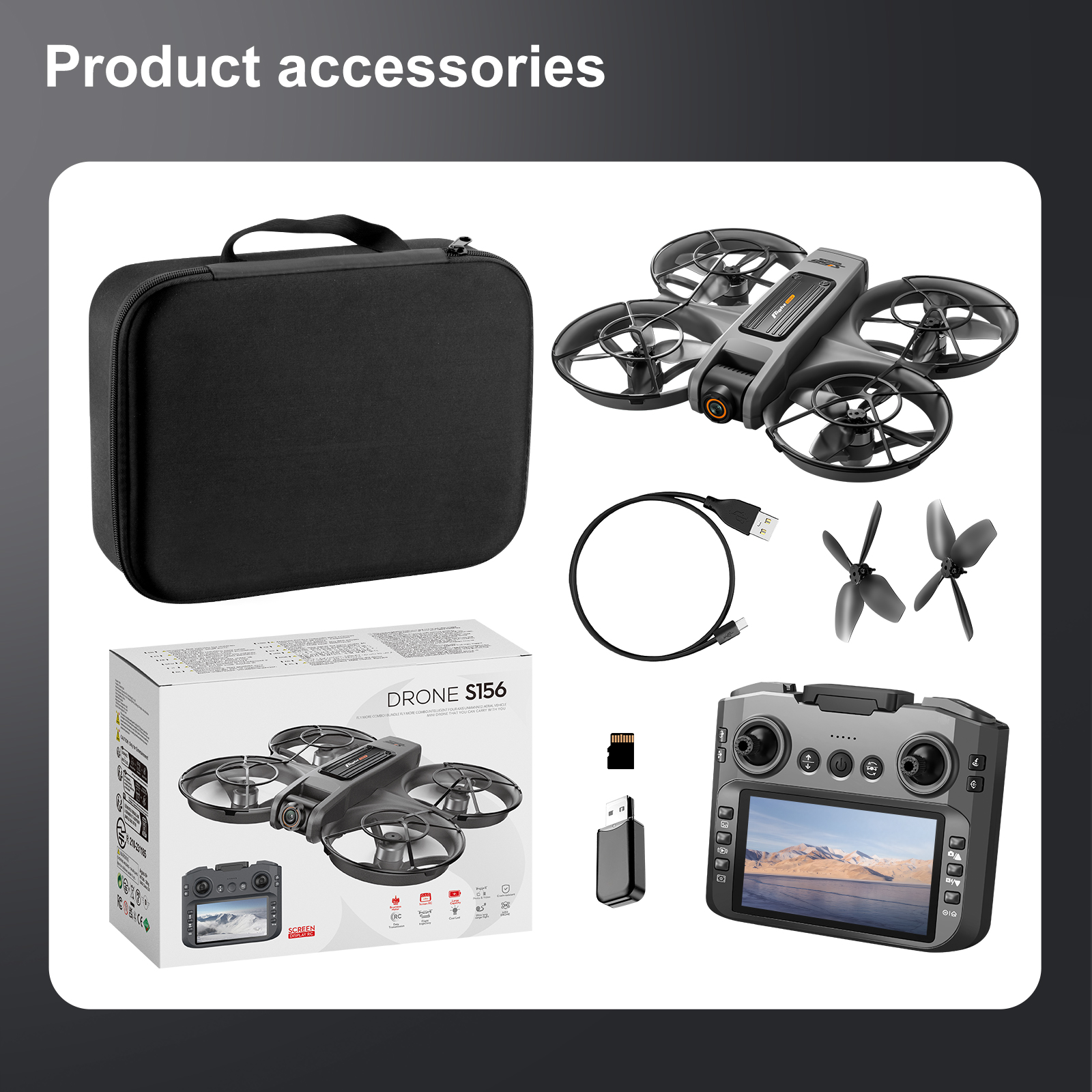 【New】S156 Drone 8K HD Camera with Large Screen Remote Control Optical ...
