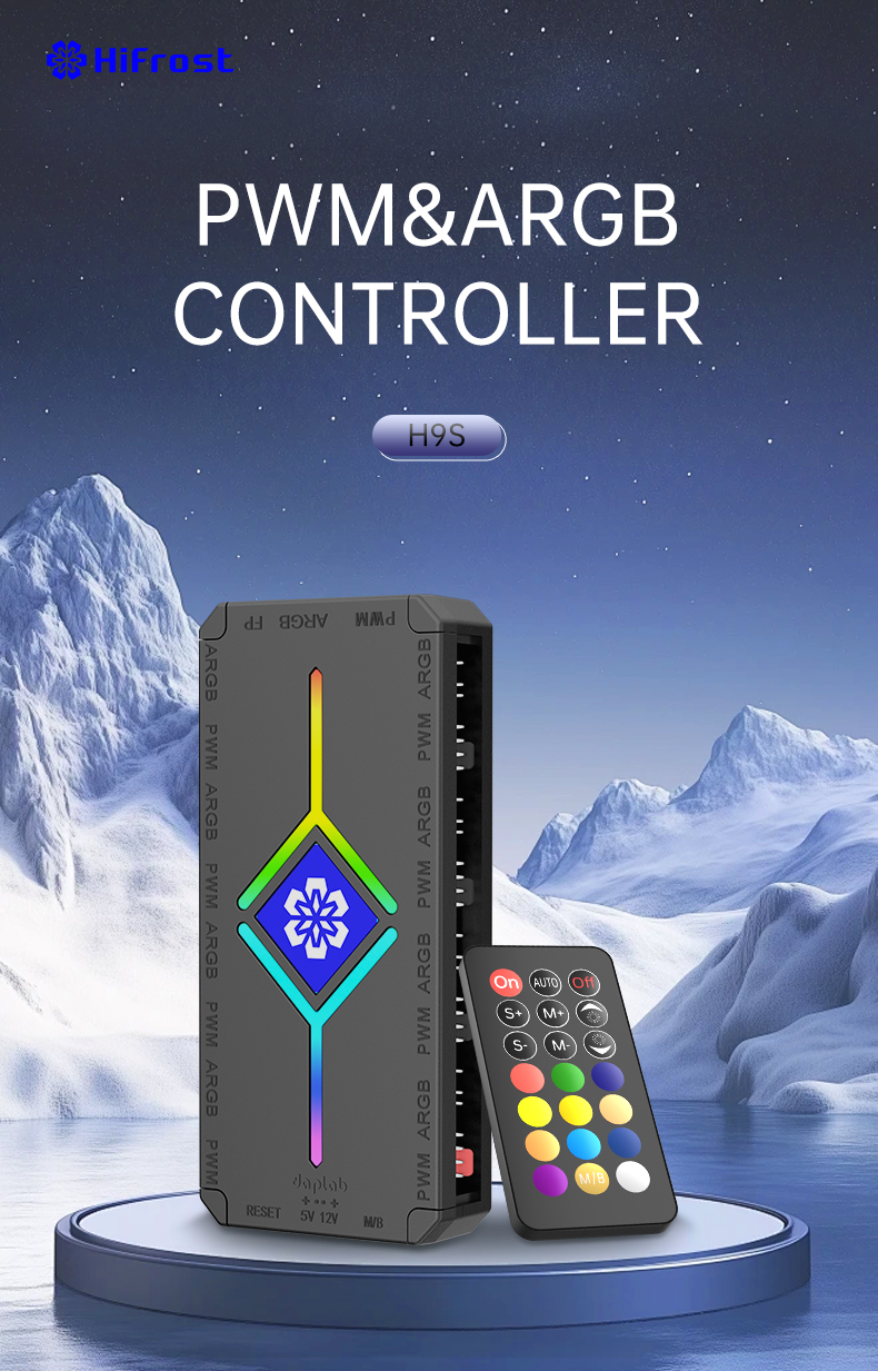 CoolMoon HiFrost ARGB PWM Hub Controller 18 in 1 Wireless Remote 5V3P ...
