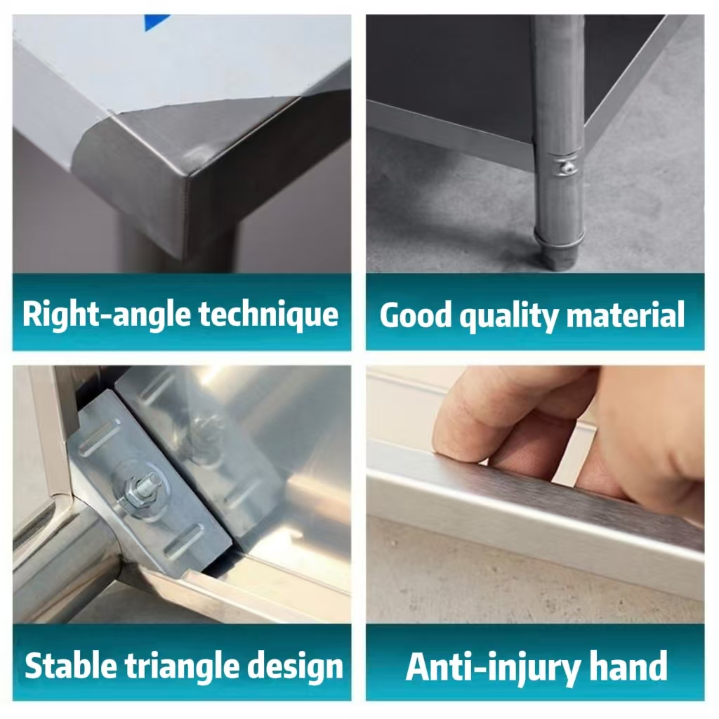Food-grade stainless steel prep table kitchen cutting table chopping ...
