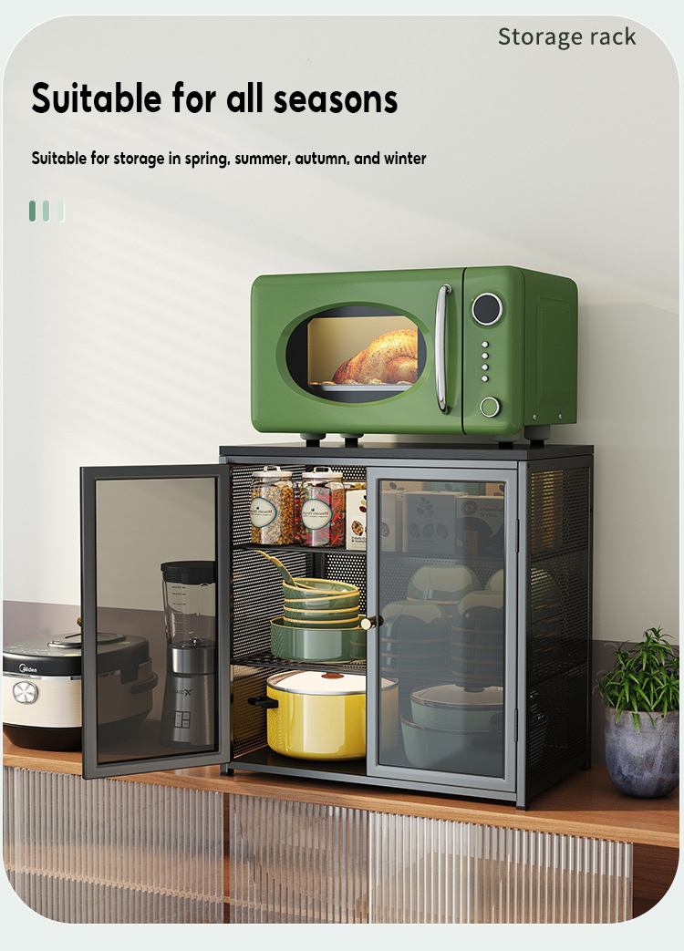 Rak Dapur Storage Cabinet Cupboard Kitchen Rack Storage Table Dish ...