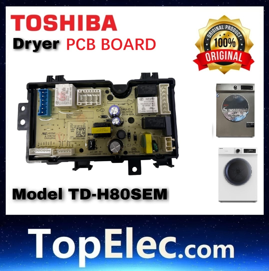 TOSHIBA ORIGINAL PCB BOARD DRYER TD-H80SEM H80SEM PCB BOARD | Shopee ...