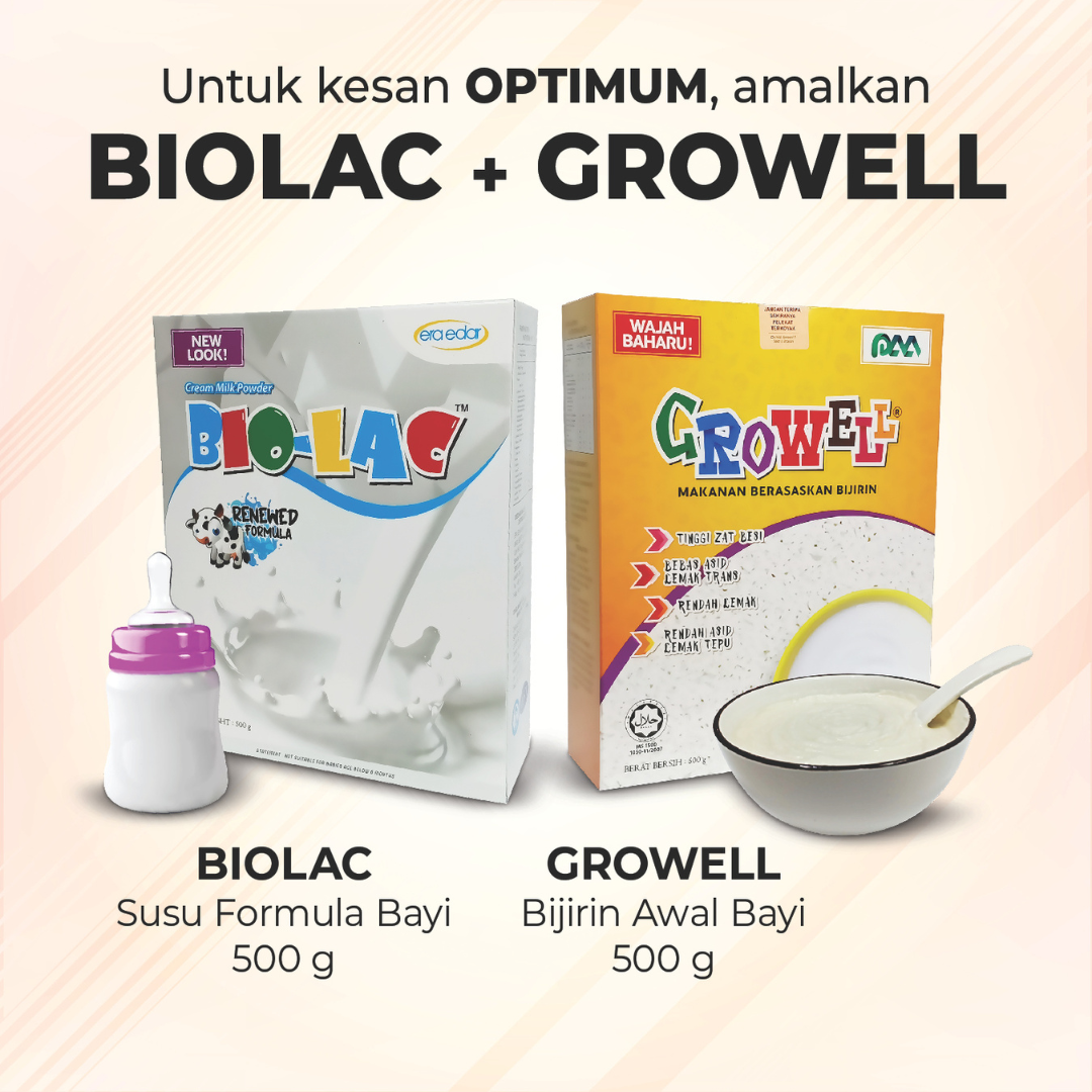 GROWELL Makanan Tambah Berat Bayi Bijirin Beras Naik Selera Makan ...