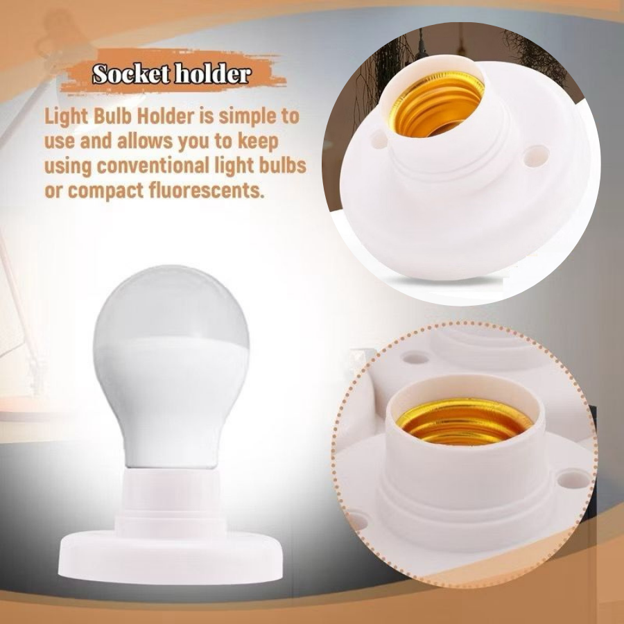 HOMIEE Adapter E27 Light Bulb Tapak Mentol Bulb Lamp Holder Screw Cap ...