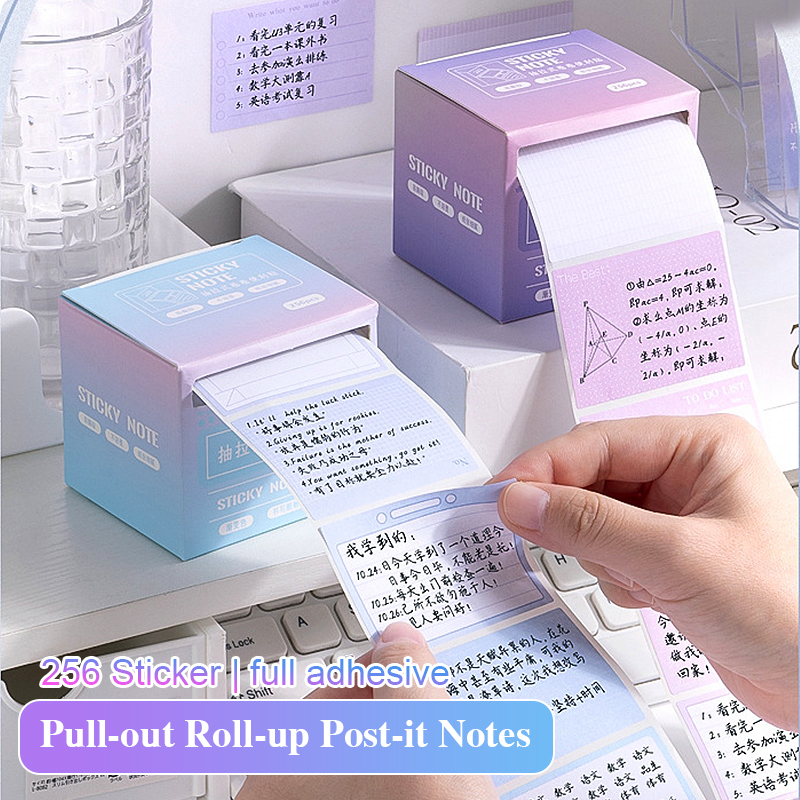 256Pcs Creative Color Pull-out Sticky Notes Student Multi-functional ...