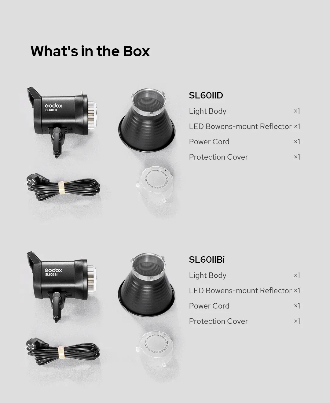 Godox SL60IID / SL60 II D / SL60IIBI / SL60 II BI / SL100D / SL100 D ...