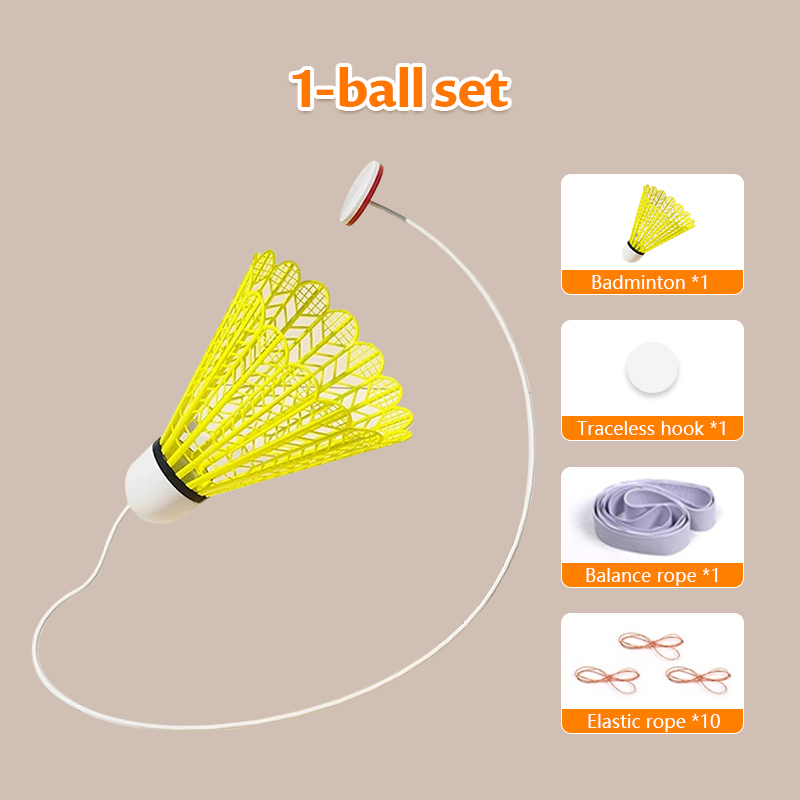 Single Person Badminton Trainer Indoor Fitness Exercise Elastic ...