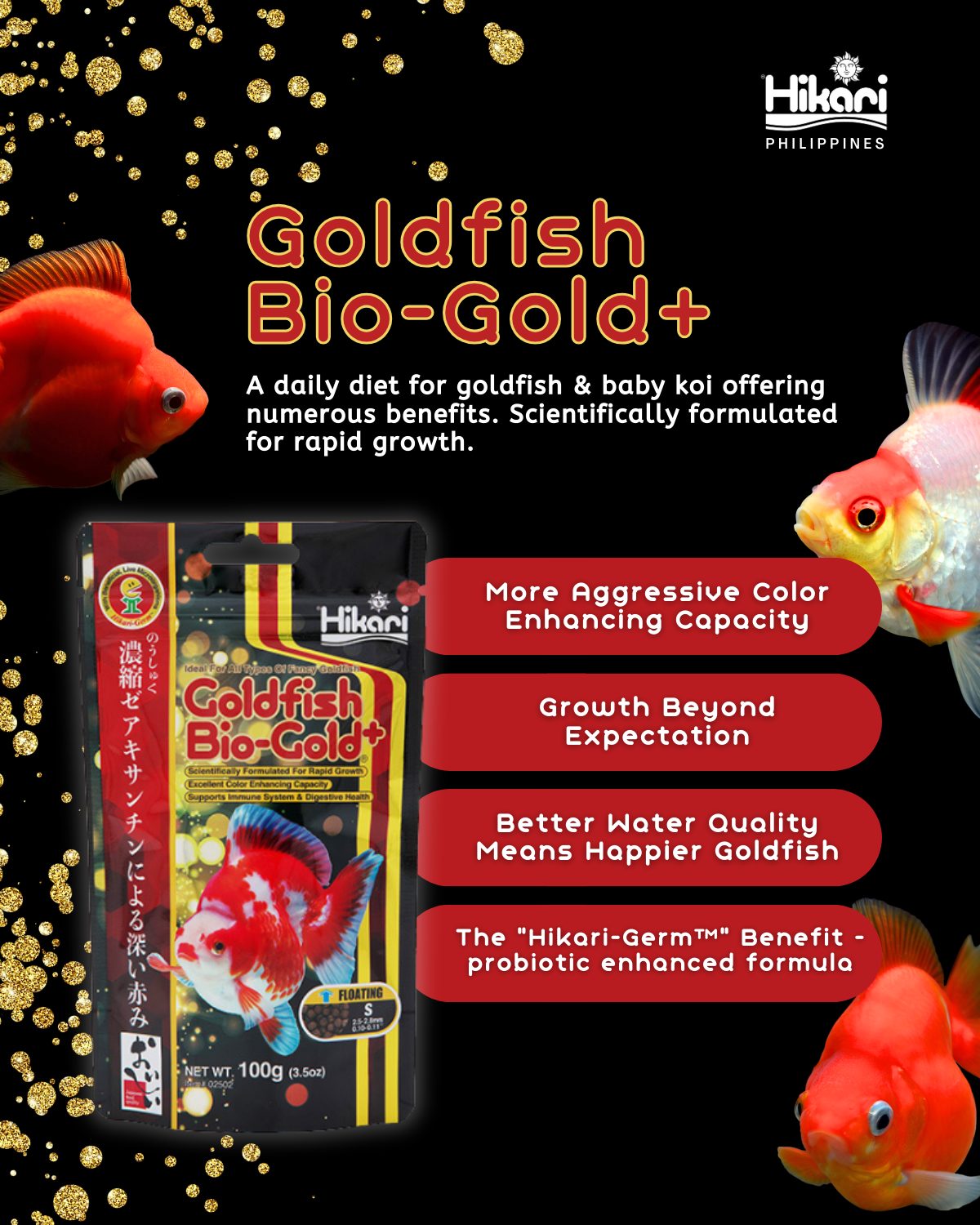 HIKARI GOLDFISH BIO GOLD+ FLOATING - 300G (S SIZE) | Shopee Malaysia