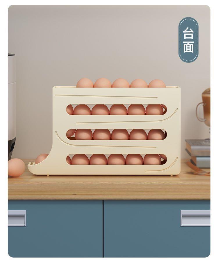 REFRIGERATOR EGGS STORAGE BOX SIDE DOOR EGGS RACK ROLLIG EGGS | Shopee ...