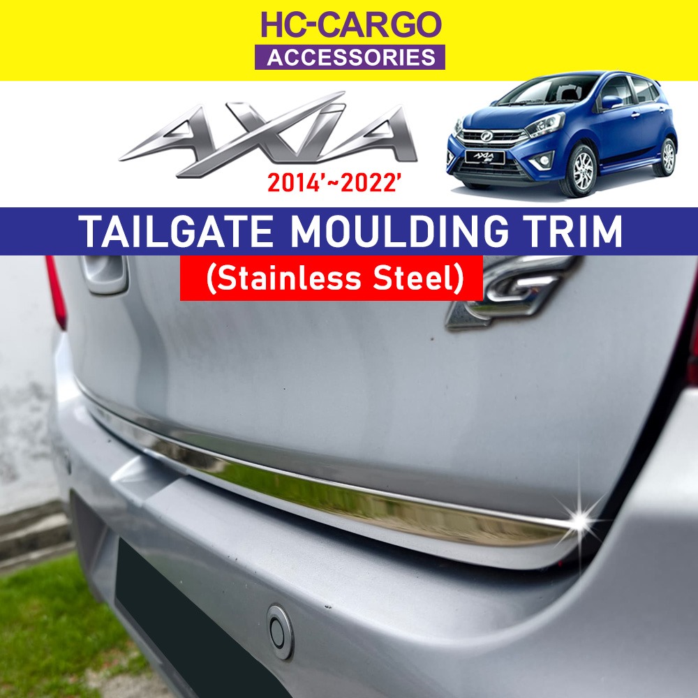 Perodua Axia 2014 - 2022 Tail Gate Lining Moulding Trim Stainless Steel ...