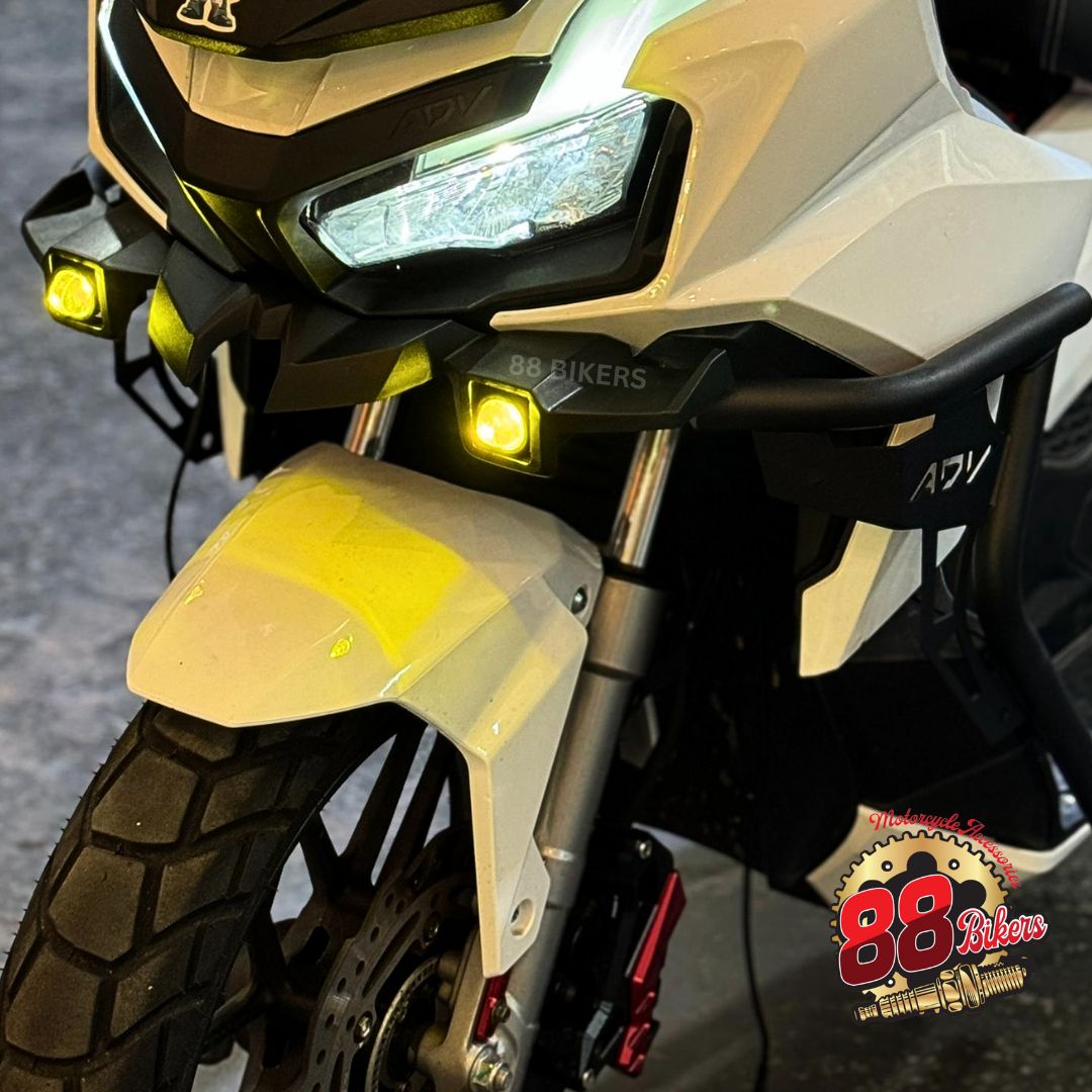 HONDA ADV 150 160 FRONT WINGLET COVER DUAL LED SPOTLIGHT FAIRING ...