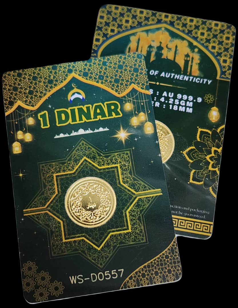 Wing Sing 999.9 Gold Coins 1/2 Dinar 2.125g 999.9 Gold Coins Gold Bar ...