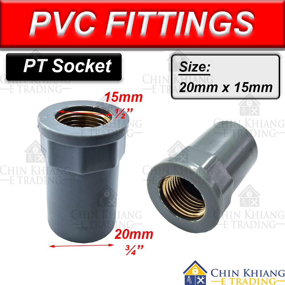 VIP PVC Brass Thread Fittings PT Socket | PT Elbow | PT Tee | V Socket ...