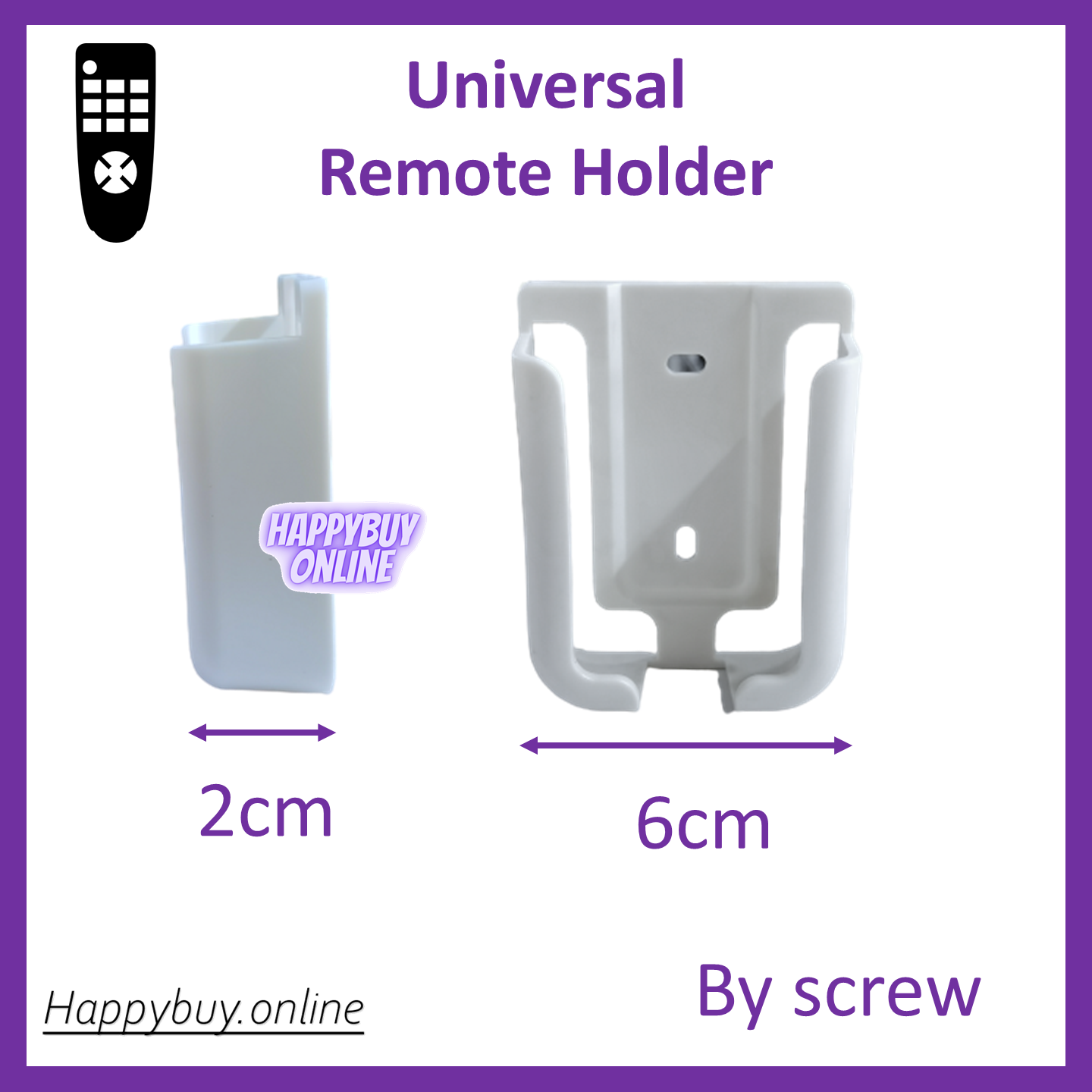Wall Mounted Universal Remote Control Holder Remote TV/ Aircond Holder ...