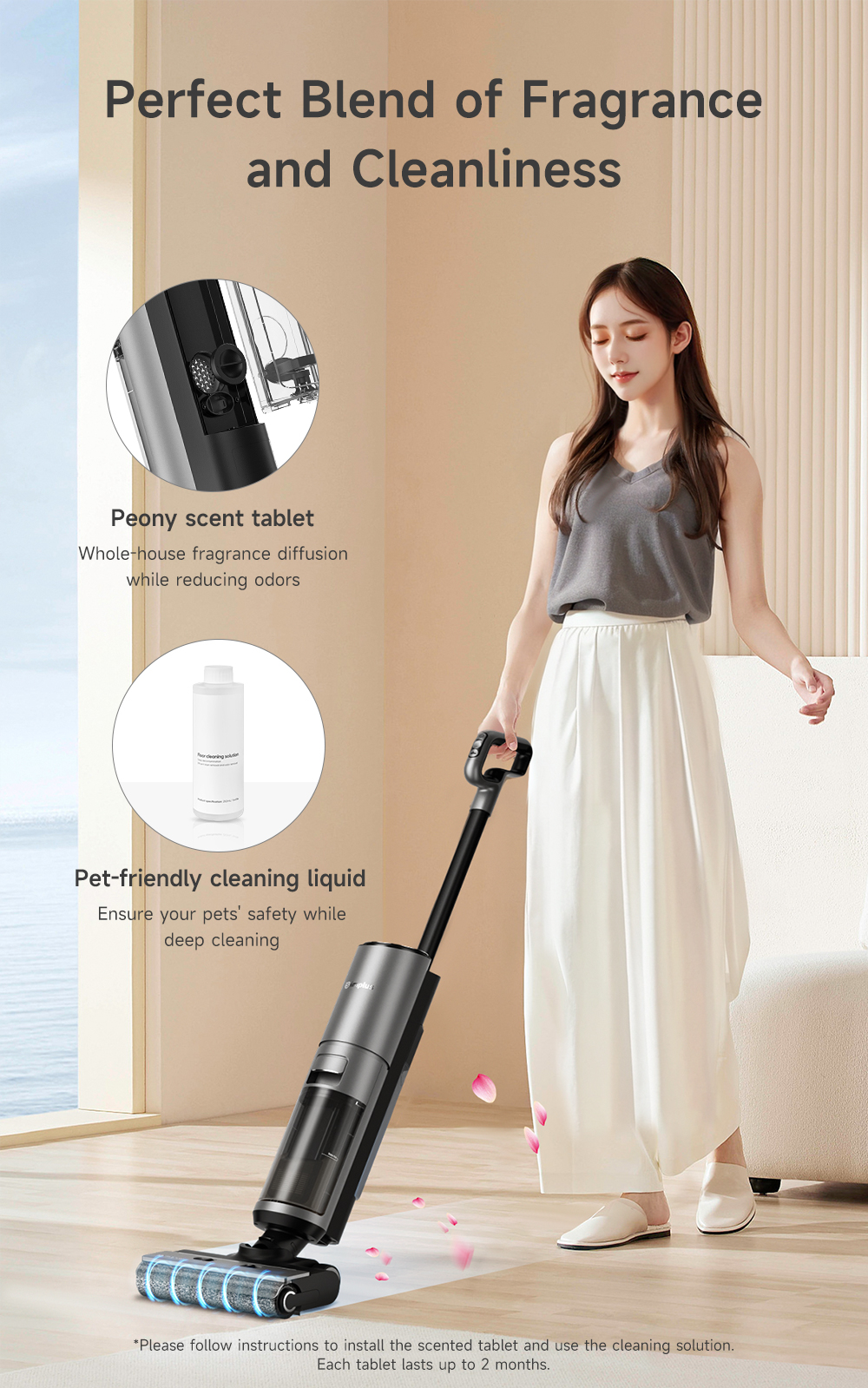 Simplus Floor Washer 20000Pa Smart AI Dirt Detection 55℃ Hot Air Drying ...