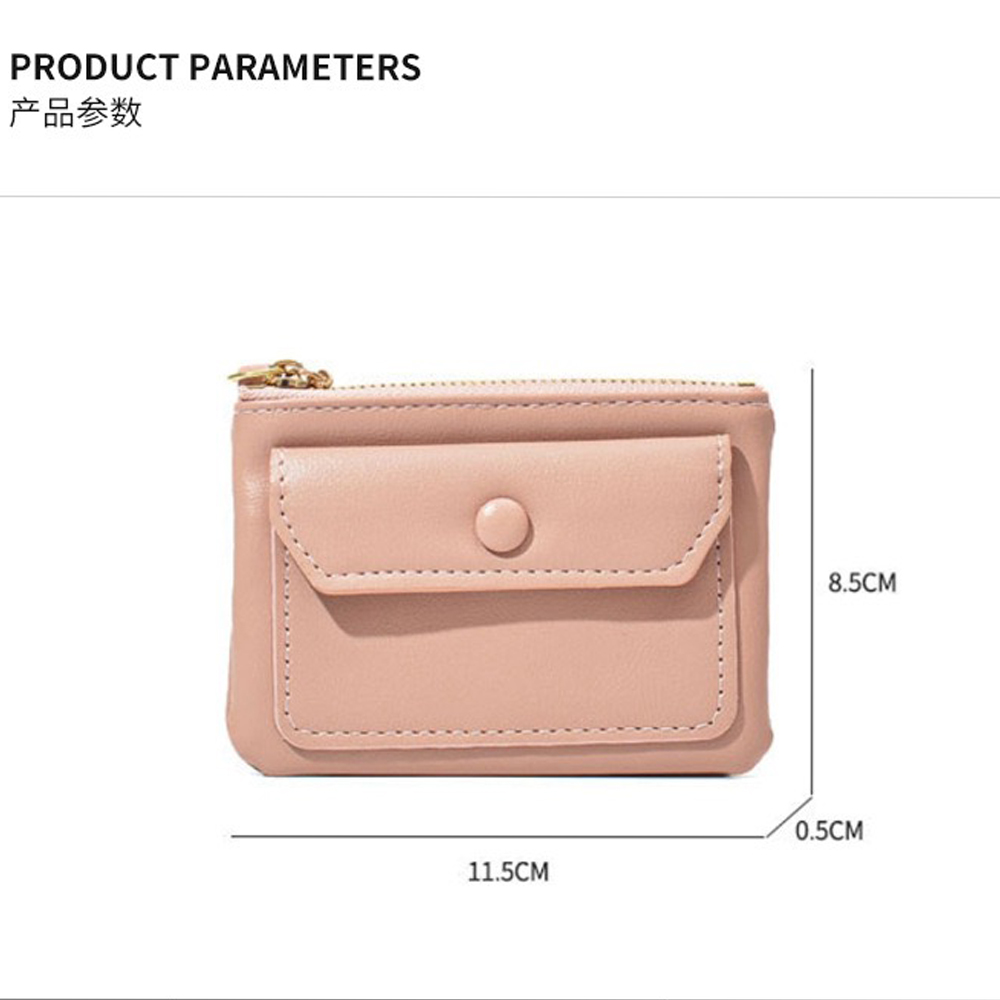 Key Holder Wallet Mini Coin Purse Pu Leather Dompet Kecil Perempuan ...