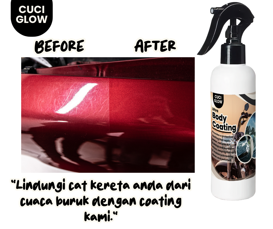 CUCI GLOW Body Coating Car Spray Kilat Diamond Kereta Motorcycle Motor ...