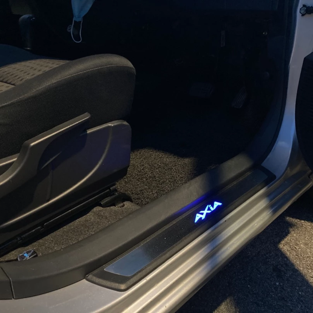 Perodua Axia 2014-2022 Side Sill Plate Blue Stainless Steel LED (4 ...