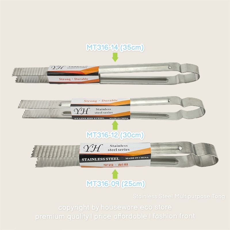 Stainless Steel Multipurpose Tong BBQ Kitchen Cooking Food Serving ...