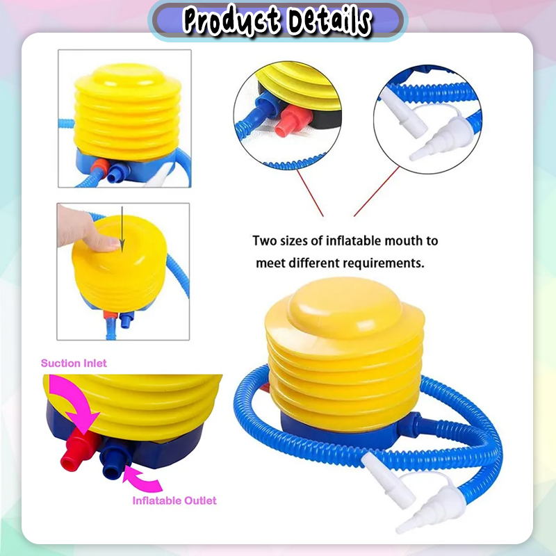 [Happy Kids] Portable Foot Air Pump Inflate Equipment Durable Balloon ...