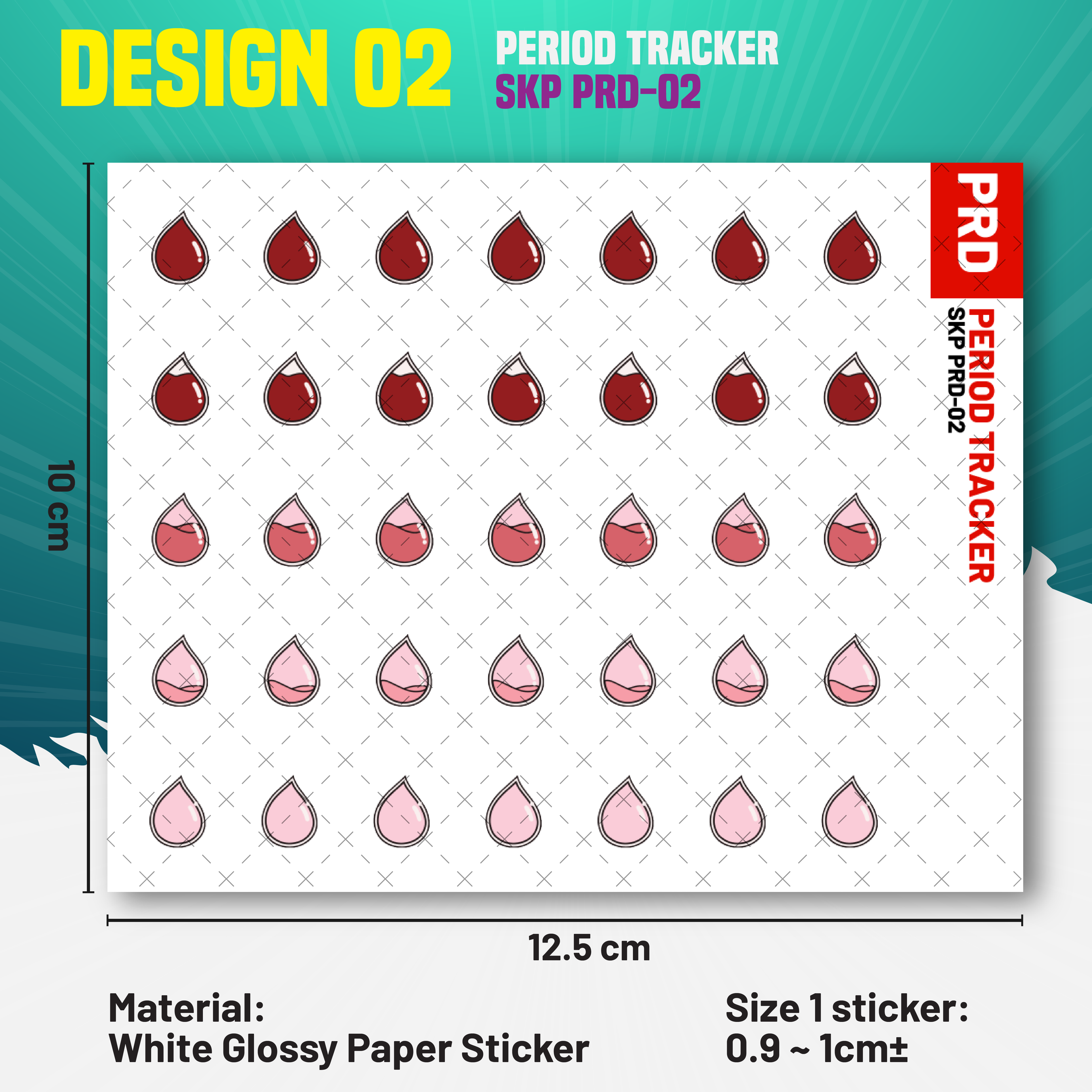 Period Haid Tracker Calendar Planner Sticker | Icon Marking Sticker ...