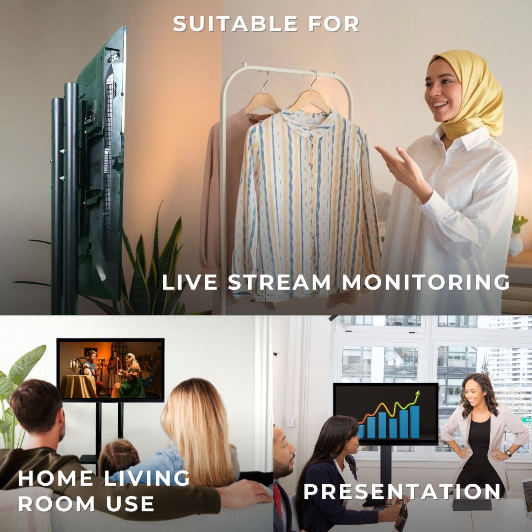 GS TV Stand Monitor Stand Rotatable Vertical 32-70 inch VESA for Live ...