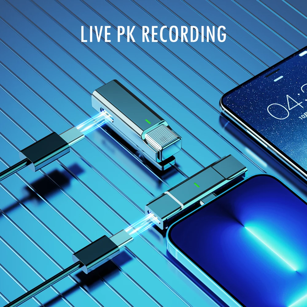 New🔥Wireless Microphone with Charging Box Video Wireless Lavalier ...
