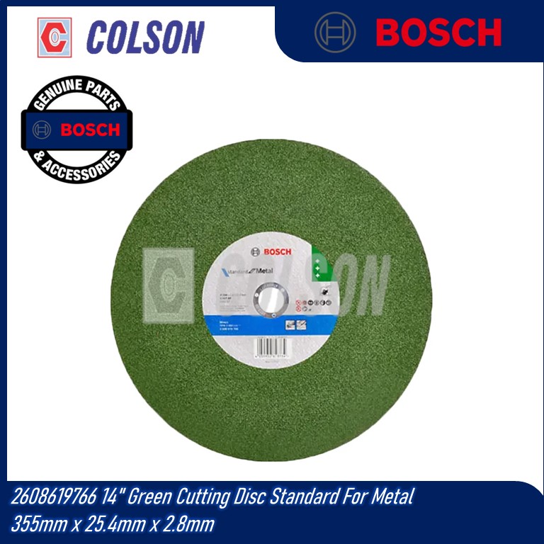 COLSON BOSCH 2608619766 14" Green Cutting Disc Standard For Metal 355mm ...