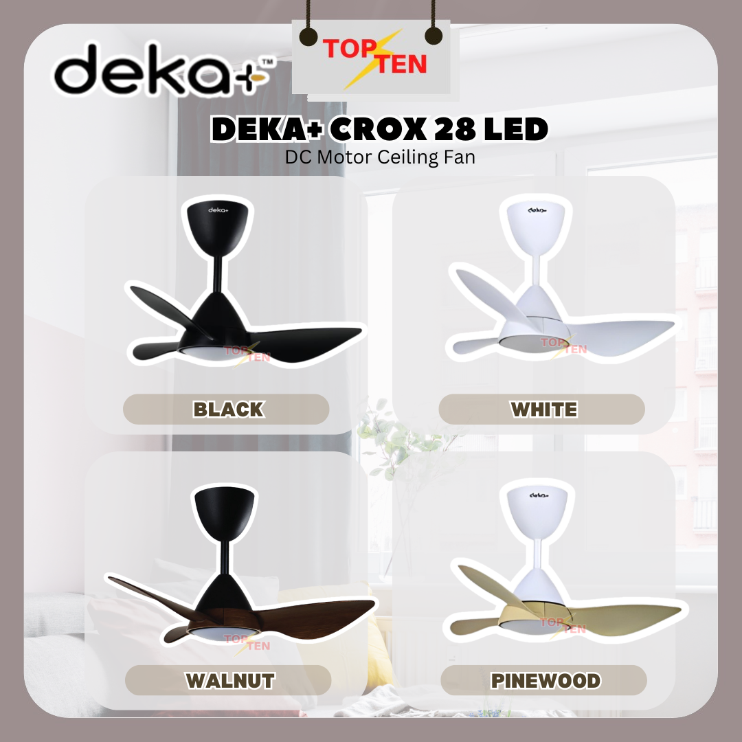 Deka Crox 28" Led Ceiling Fan 14 Speeds Turbo Remote Control DC Motor ...