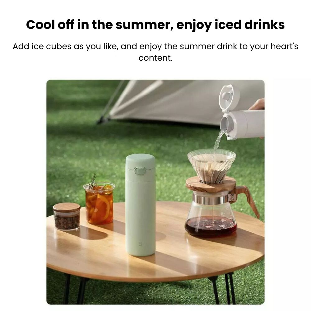 Xiaomi Mijia Flip 480ML Thermos Thermal Vacuum Flask Cup Bottle MJTGB02PL | Shopee Malaysia