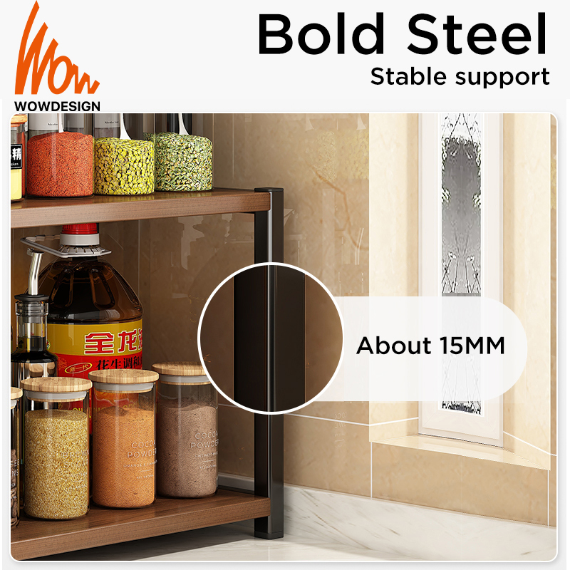 Kitchen Storage Rack Spice Rack Kitchen Rak Rempah Kitchen Organizer ...