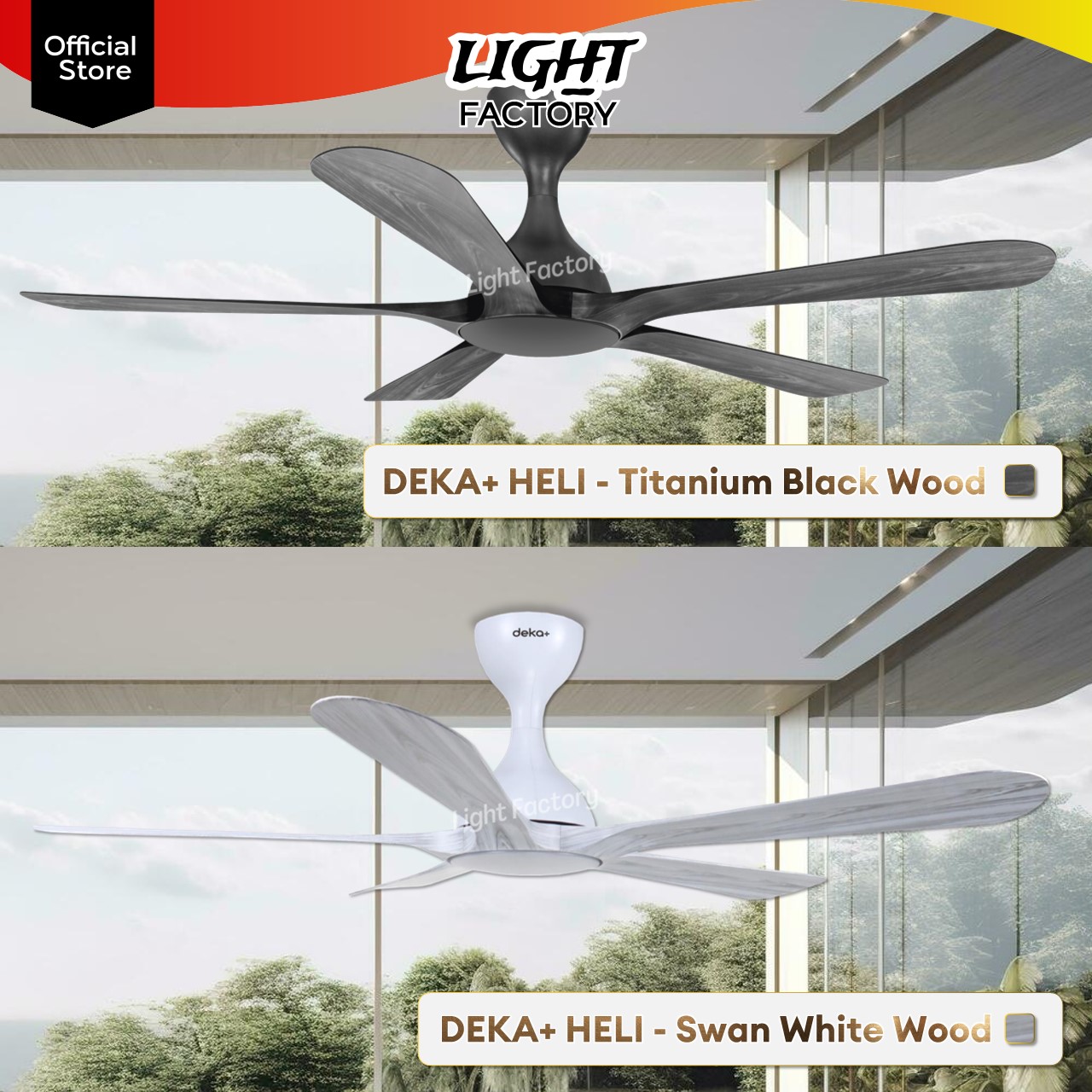 🔥2024 NEW🔥DEKA+ HELI 56'' 5 Blades DC Motor Ceiling Fan 16 Speeds ...