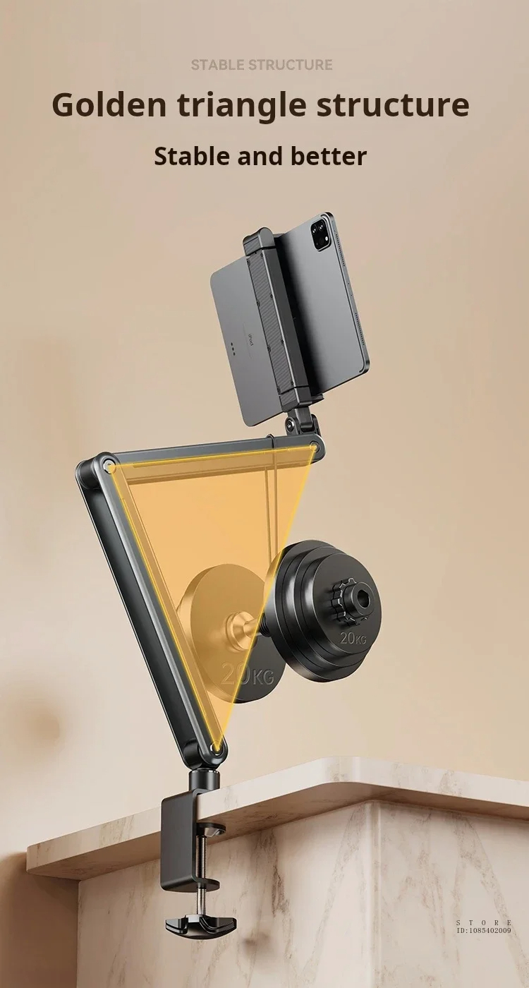 Heavy Duty Aluminium Foldable Flexible Tablet Phone Holder 360 ...