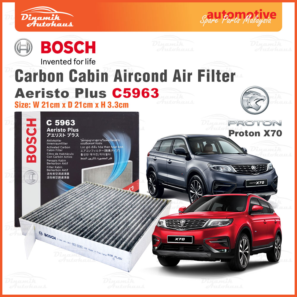 Proton X70 Carbon Cabin Air Filter Bosch Aeristo Plus Carbon Cabin Air ...