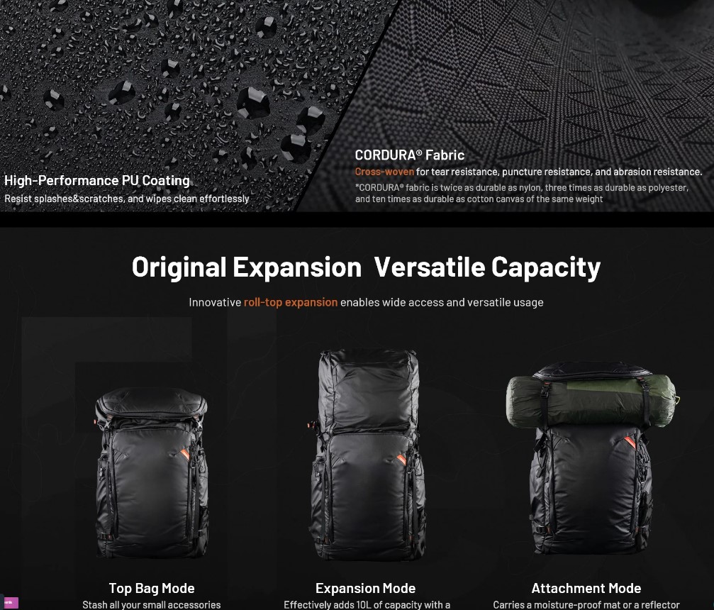 PGYTECH OnePro Flex Backpack 30L 40L 50L With Insert Bag For Professional Photographers | Shopee ...