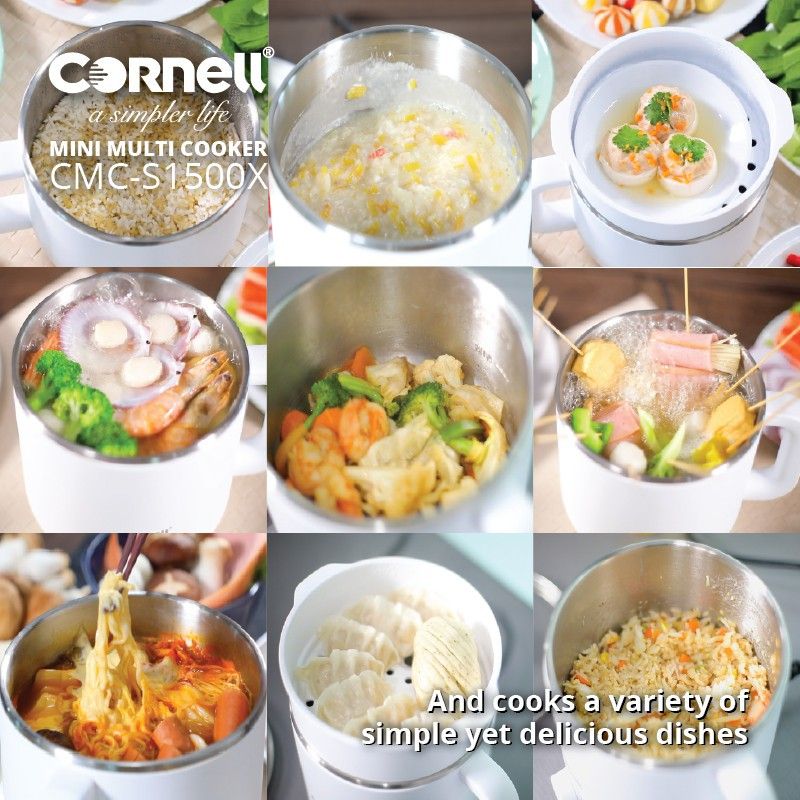 Cornell Small Korean Food Hot Pot Mini Multi Cooker CMC-S1500X Steam ...