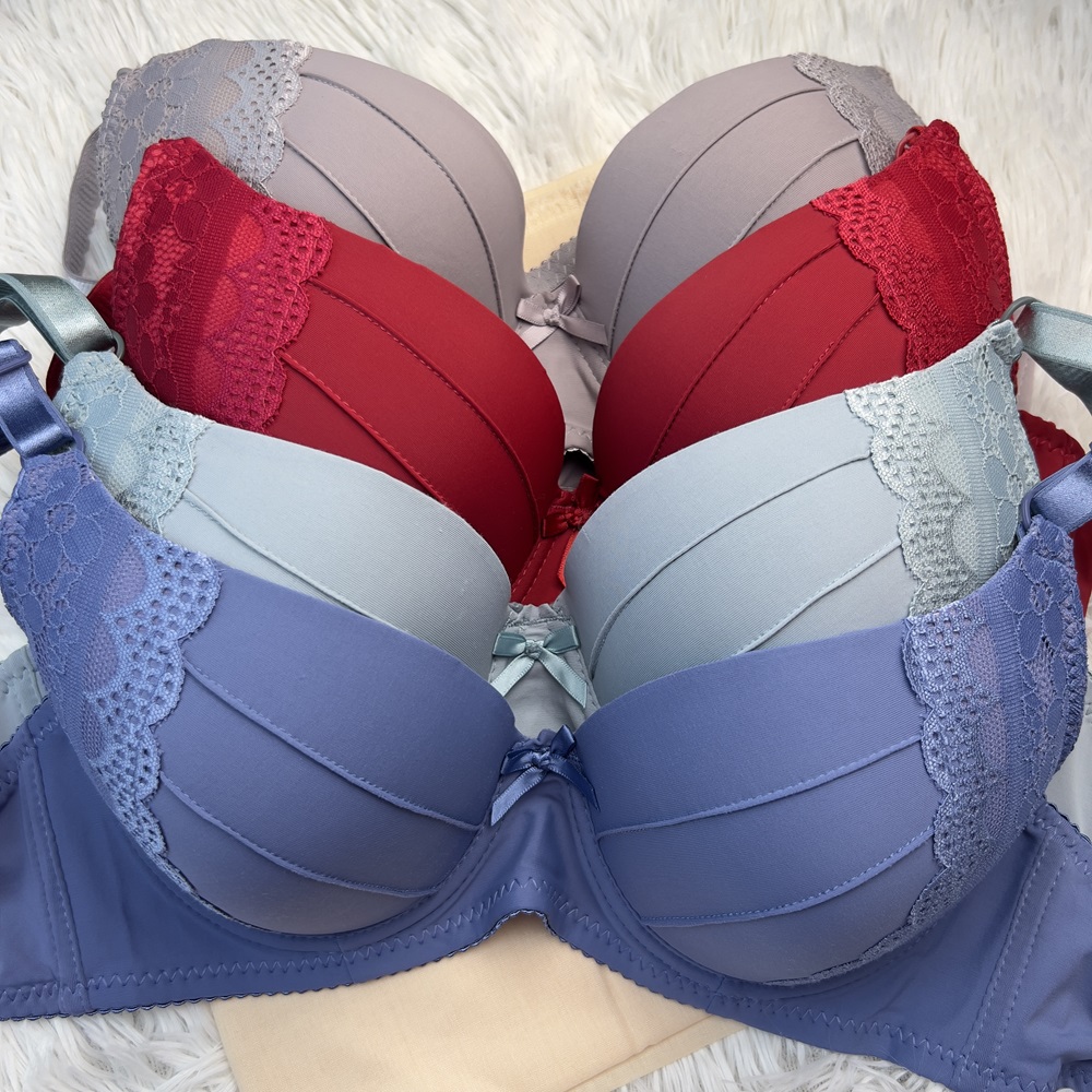 Side Lace Thin Padding Soft Cup CD 38~44 Wired Gather Push Up Bra / Baju Dalam Wanita Dawai ...
