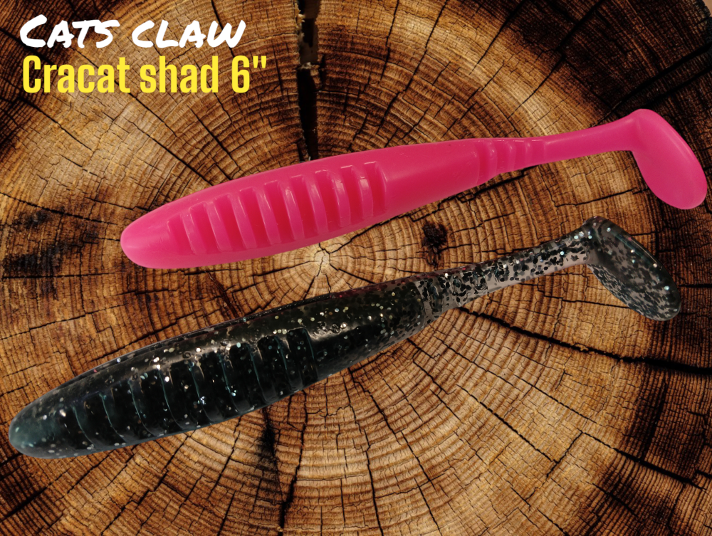 CATS CLAW CRACAT SHAD 6" , 28G casting toman big game liat mancing ...