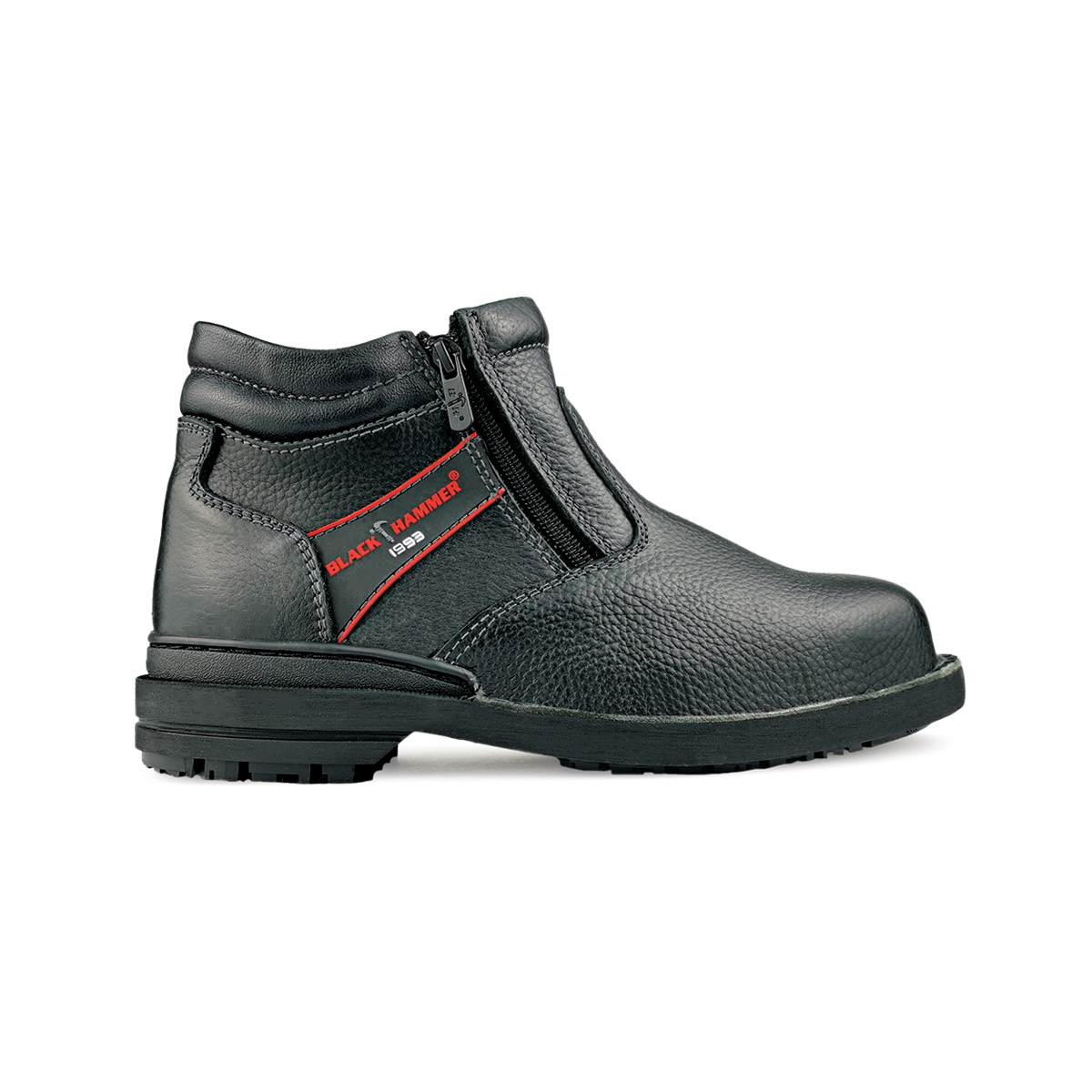 Black Hammer Men Mid Cut with Double Zip Safety Shoe BHS-26618 | Shopee ...