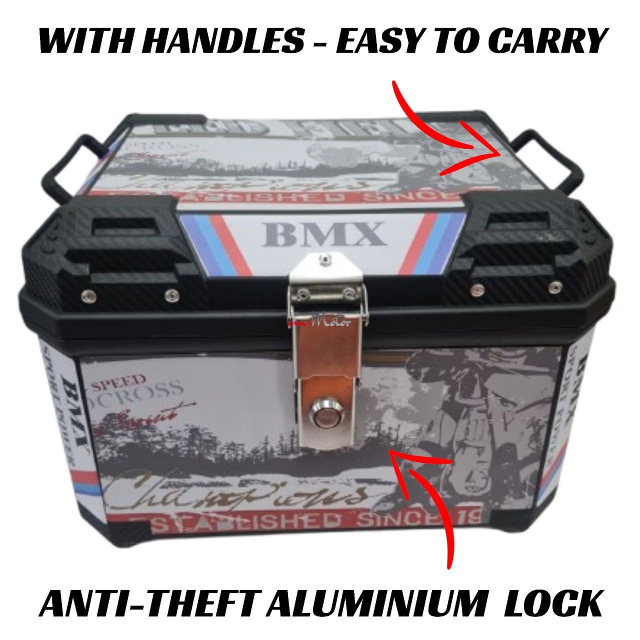 Box 36L (BMX) GS ABS Plastic Motorcycle+RAPIDO Monorack Vrack HONDA RSX ...