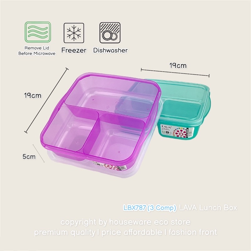 LAVA Lunch Box Food Storage Container BPA FREE / Bekas Makanan LBX787 ...