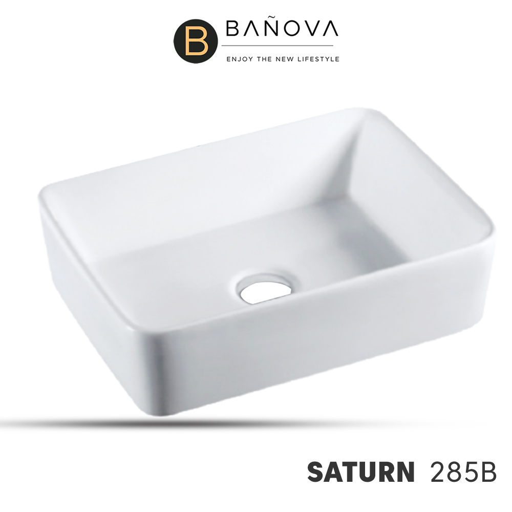 BANOVA Bathroom Polished Ceramic Basin Table Top Wash Basin SATURN ...