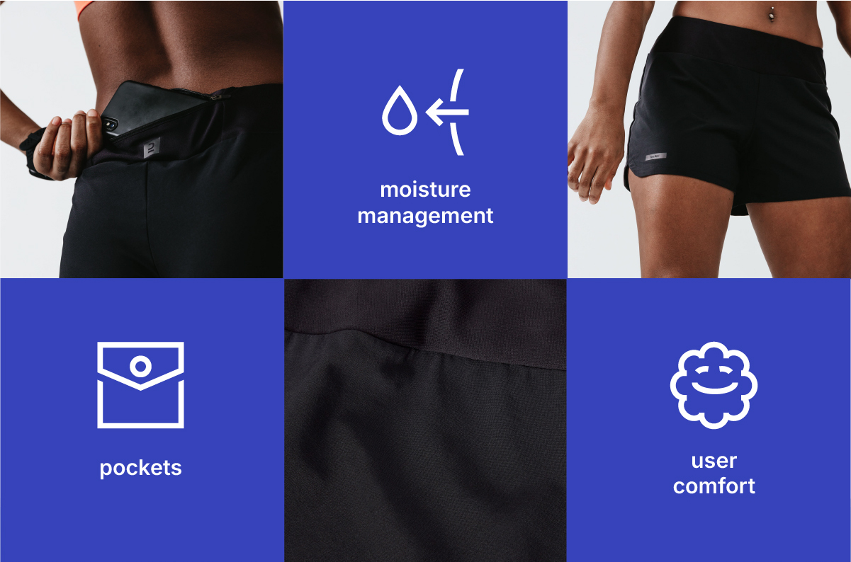 Decathlon Kalenji Running Shorts Women Quick Dry & Stretchable | Shopee ...